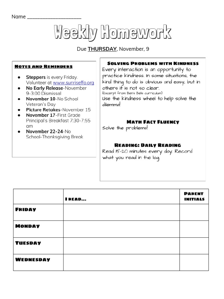 Homework Due 11-9 | PDF