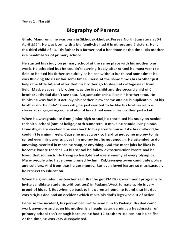 Biography of Parents | PDF