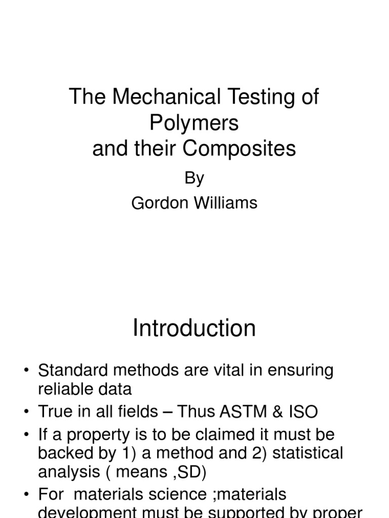 The Mechanical Testing of Polymers | PDF | Viscoelasticity ...