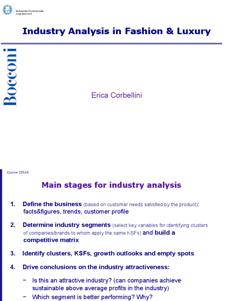 Industry Analysis in Fashion & Luxury: A Framework for Evaluating ...