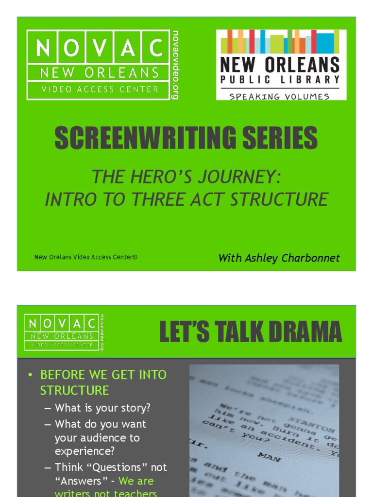 Screenwriting Series: The Hero'S Journey: Intro To Three Act Structure ...