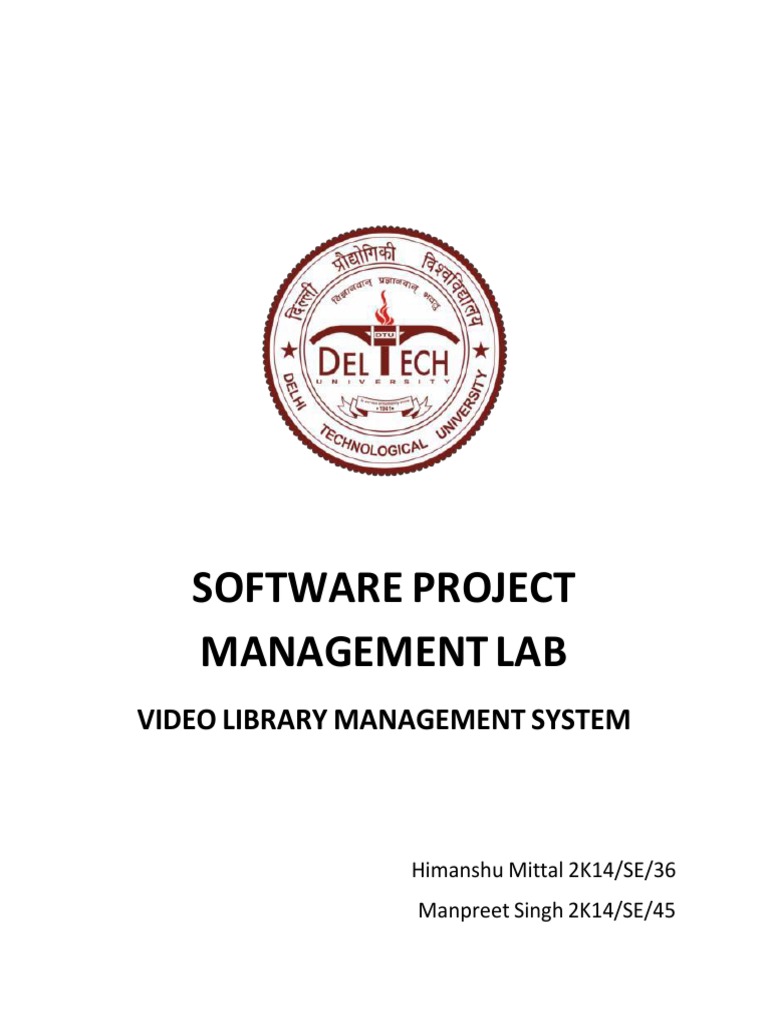 Software Project Management Lab: Video Library Management System | PDF ...