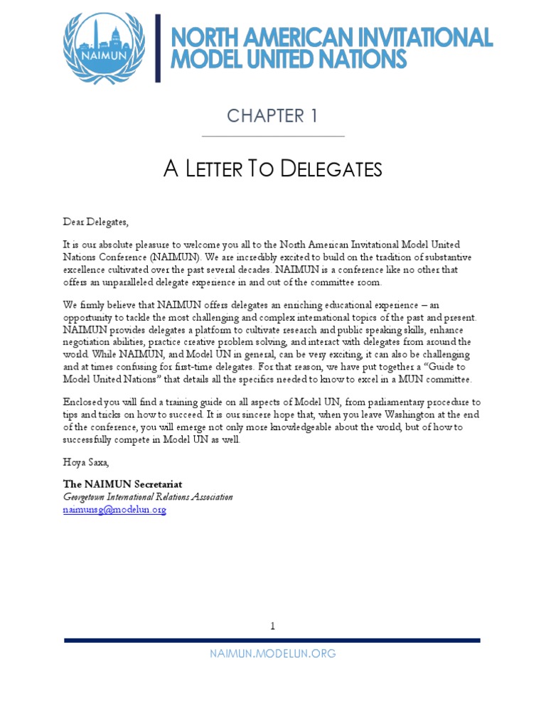 A Guide To Model UN v2 | PDF | Millennium Development Goals | Central ...