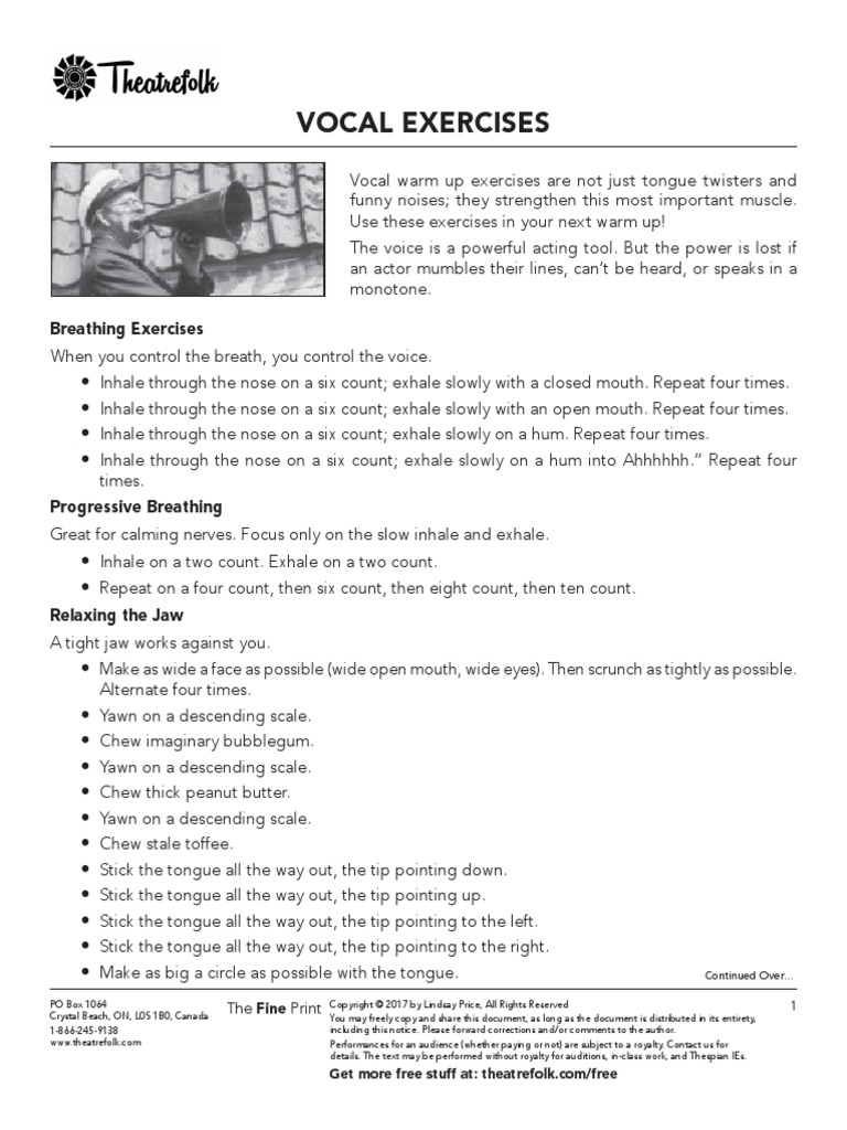 Vocal Exercises | Download Free PDF | Exhalation | Singing