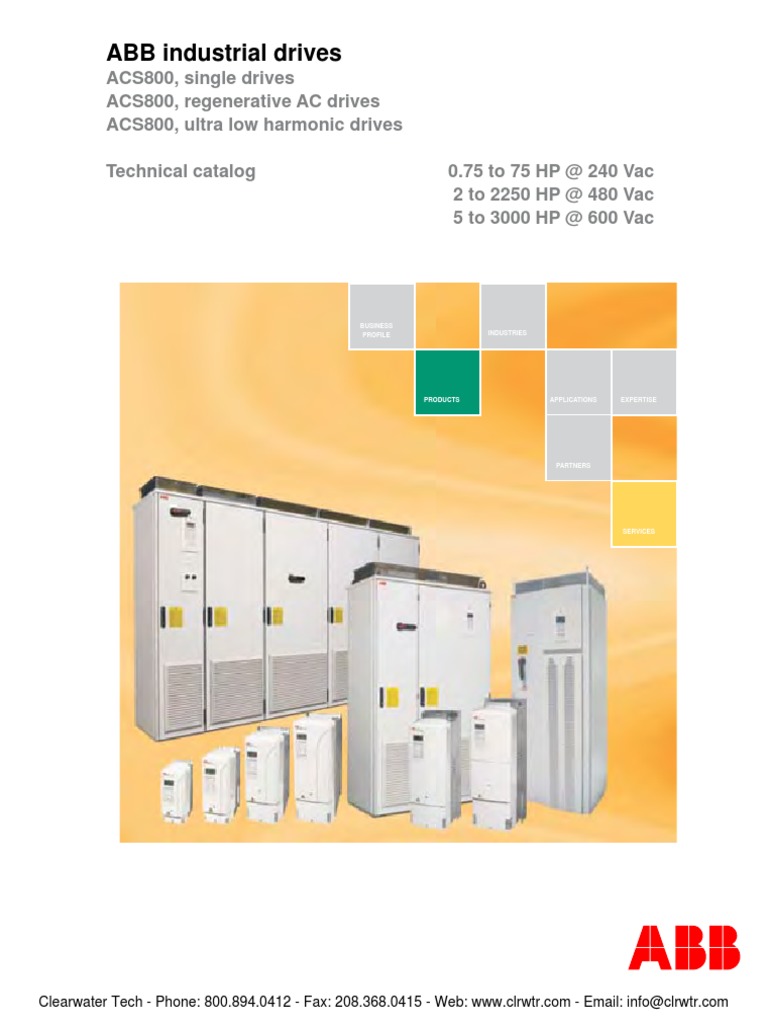 ABB ACS800 Drives PDF | PDF | Electric Motor | Relay