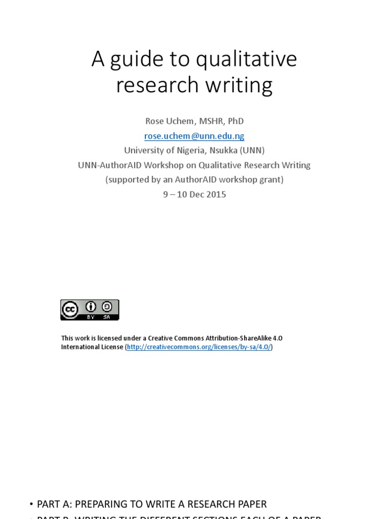 A Guide To Qualitative Research Writing | PDF | Plagiarism | Citation