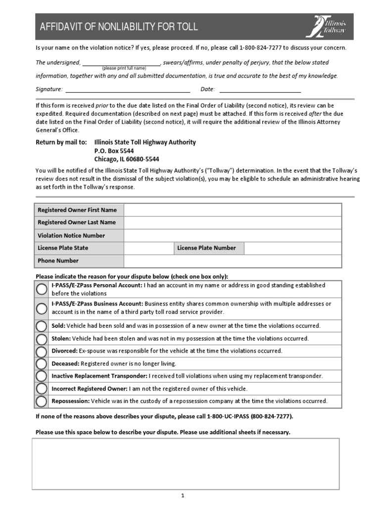 Affidavit of Nonliability | PDF | Government | Road Transport