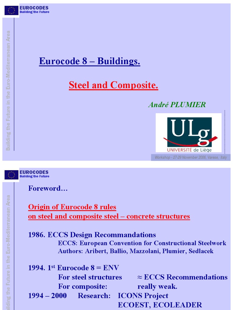 Eurocode 8 - Buildings - Steel and Composite | PDF | Beam (Structure ...
