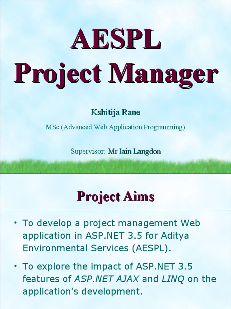 AESPL Project Management Web App | PDF | Language Integrated Query ...