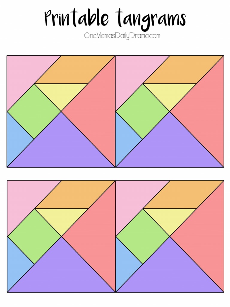 Printable Tangrams Game PDF | PDF