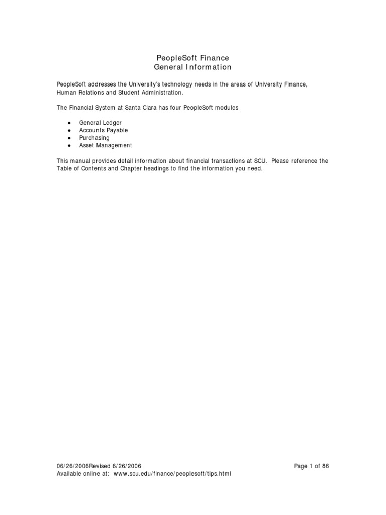 PeopleSoft Finance Modules Overview | PDF | Irs Tax Forms | Cheque