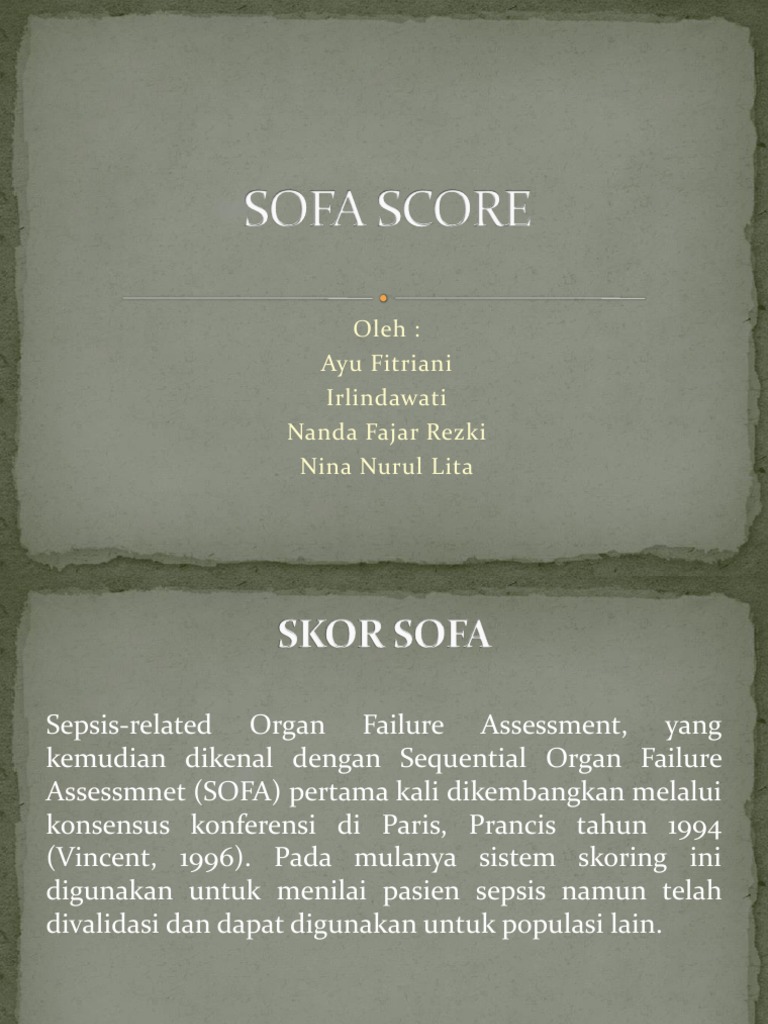 Sofa Score | PDF