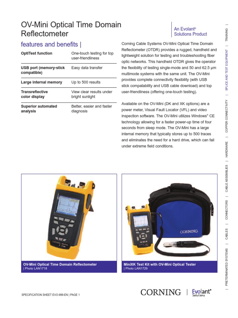 OV-Mini Optical Time Domain Reflectometer: Features and Benefits | PDF ...