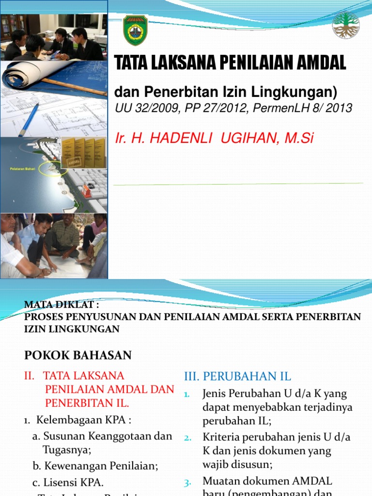 Diklat Amdal Tata Laksana Penilaian Amdal & Il | PDF