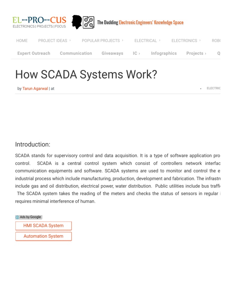 What Is SCADA System:SCADA Hardware, Software Architecture and Working | PDF | Scada ...
