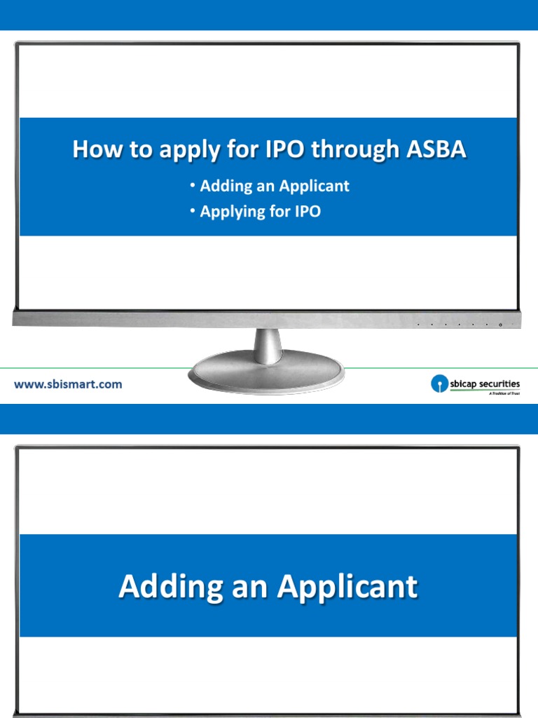 How To Apply For IPO Through ASBA | PDF | Login | Password