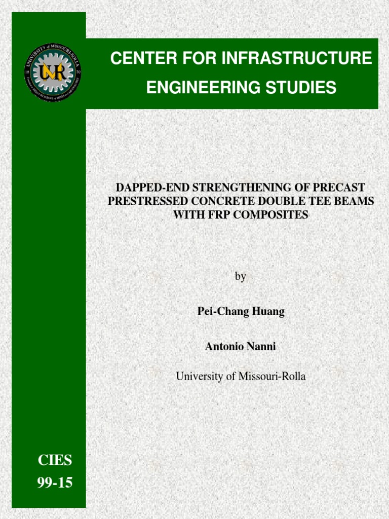 Dapped-End Strengthening of Precast PSC Double Tee Beams With FRP ...