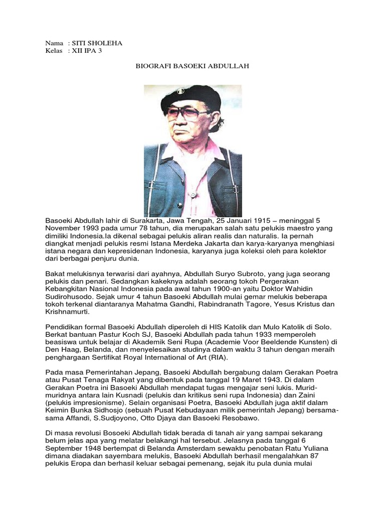 Biografi Basuki Abdullah | PDF