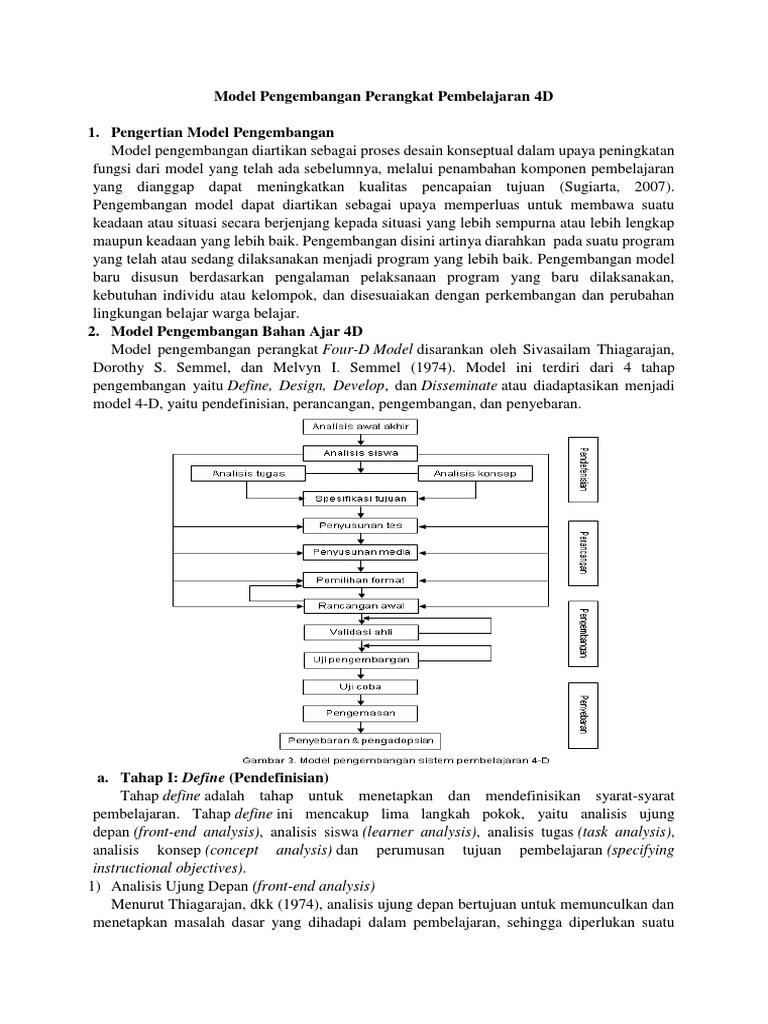 Model Pengembangan Perangkat Pembelajaran 4D | PDF | Karier ...