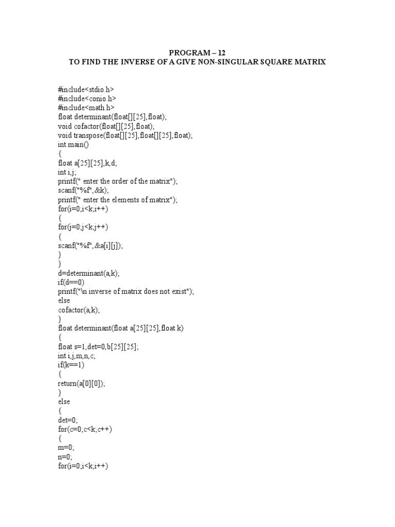 Program Inverse | PDF