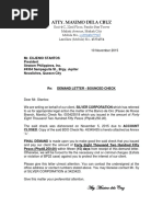 1 BP22 Demand Letter Notice of Dishonor - FORMAT | PDF | Law