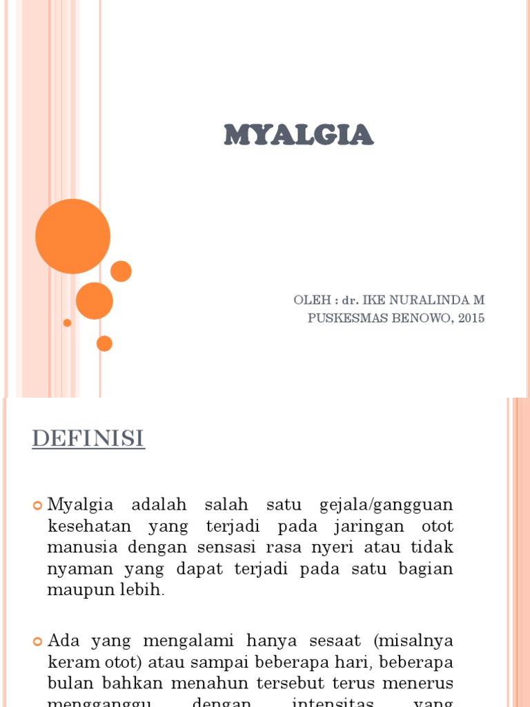 MYALGIA | PDF | Kesehatan Holistik | Sains & Matematika