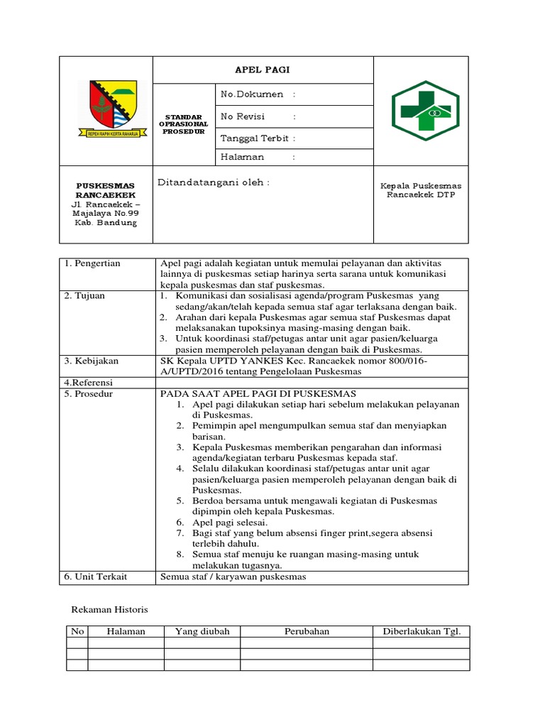 Sop Apel Pagi | PDF | Sains & Matematika