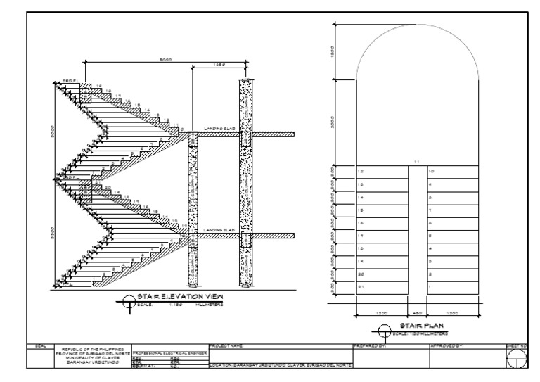Stair Elevation View: Professional Electrical Engineer | PDF