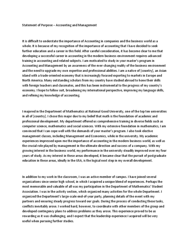 Statement Of Purpose Leadership Leadership Mentoring