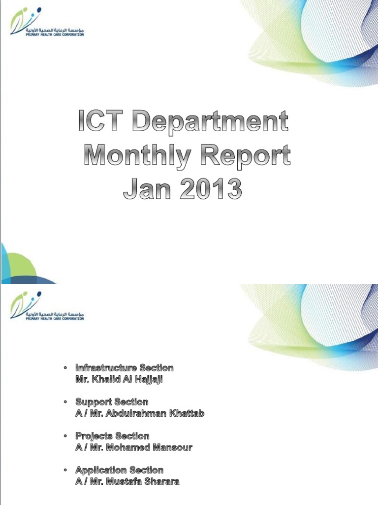 Monthly Report ICT simple | Server (Computing) | Microsoft Outlook