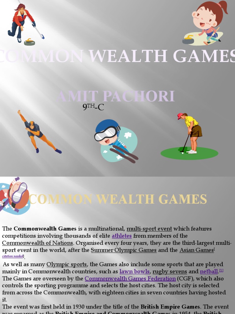 An Overview of the Commonwealth Games Including Participating Countries ...