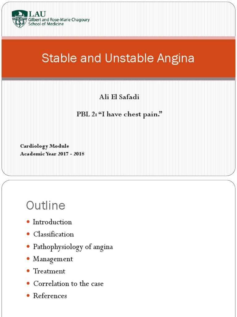 Stable and Unstable Angina | Health Sciences | Wellness