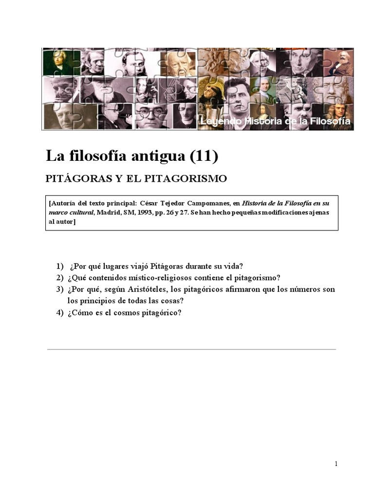 Pitacc81goras y El Pitagorismo PDF | PDF | Aristóteles | Science