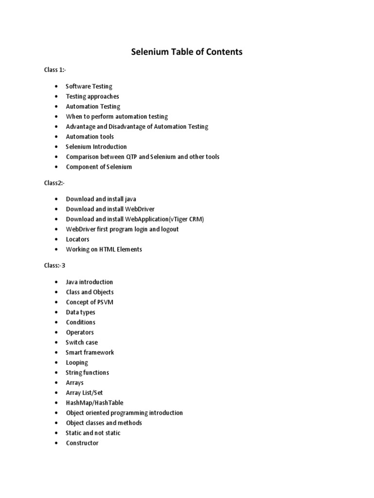 1 Selenium Syllabus | PDF