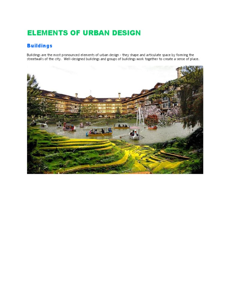 Key Elements of Urban Design Explained | PDF | Landscape | Urban Design
