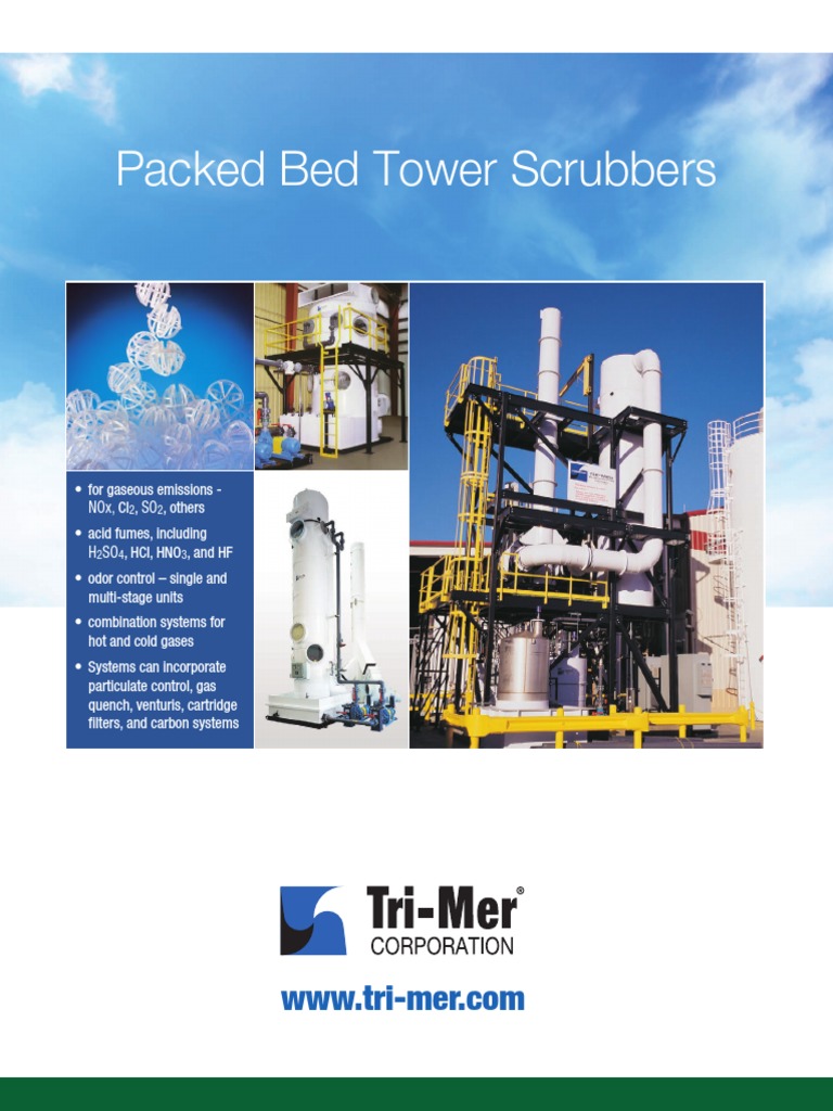 Packed Bed Tower Scrubbers | PDF | Pump | Gases