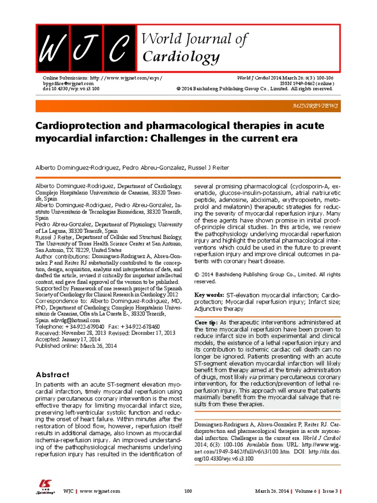 WJC 6 100 | PDF | Myocardial Infarction | Physiology