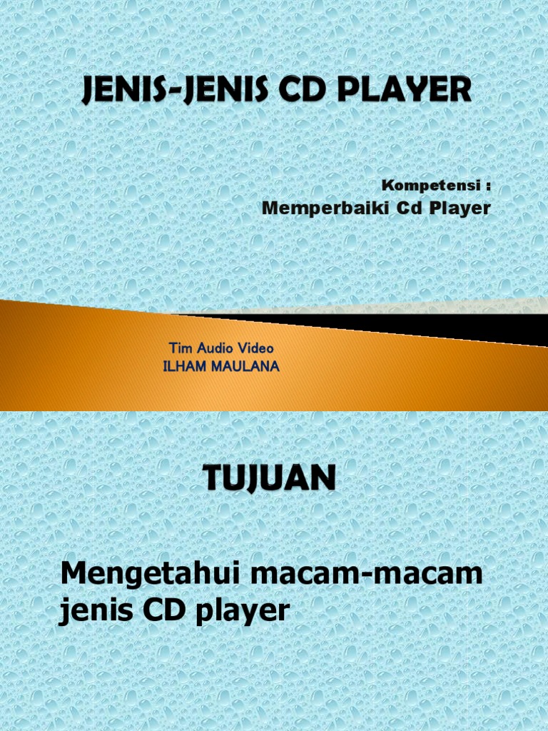 Jenis-Jenis CD Player | PDF