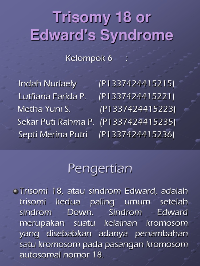 Trisomi 18 atau Sindrom Edwards: Sebuah Tinjauan Medis tentang Penyebab ...