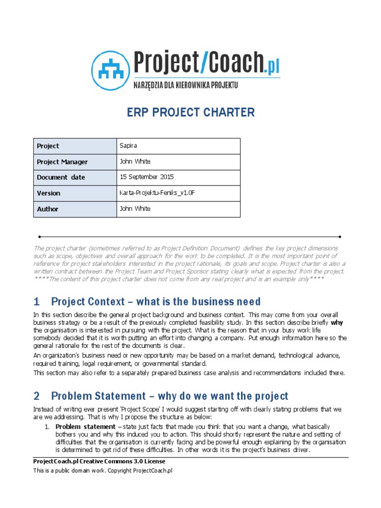 Erp Project Charter 2 | PDF | Prototype | Feasibility Study