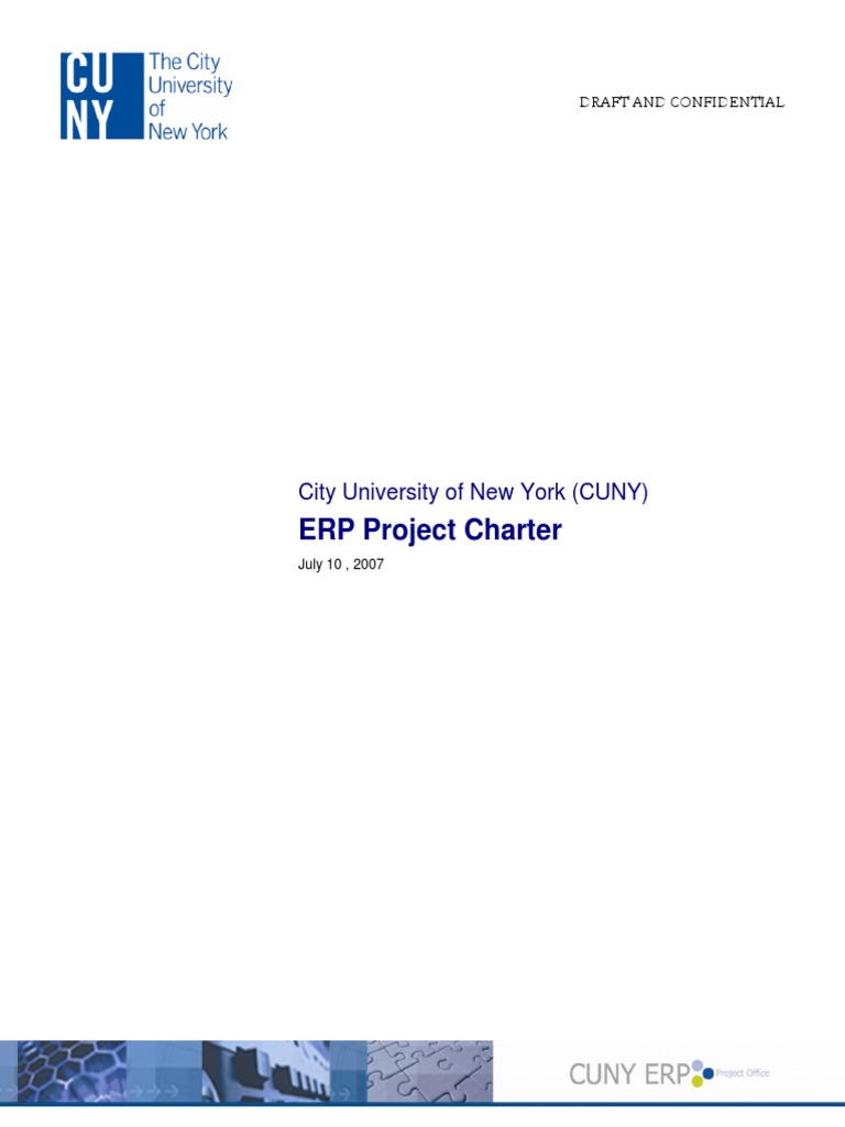 Erp Project Charter 1 | PDF | Business Process | Chief Information Officer