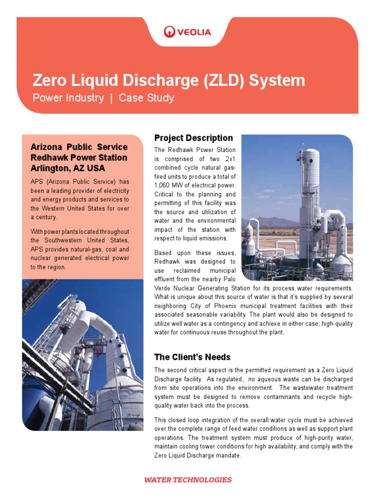 Zero Liquid Discharge (ZLD) System Case Study | PDF | Power Station ...