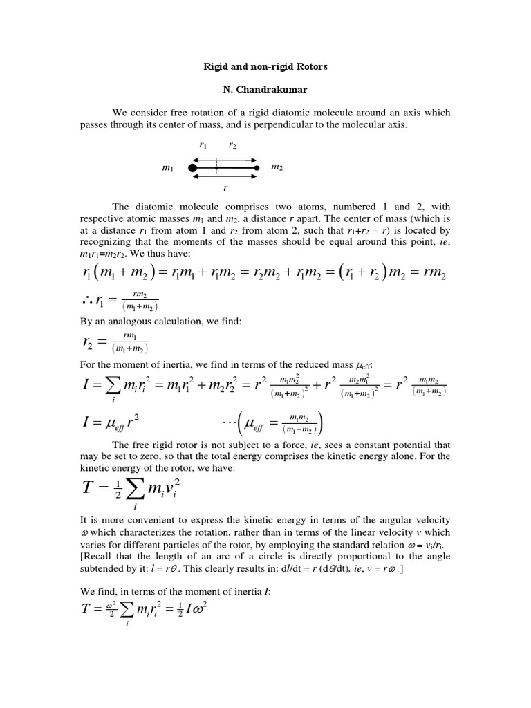 Rigid vs Non-Rigid Rotors in Quantum Mechanics | PDF | Rotation Around ...