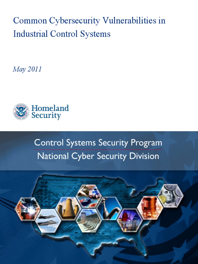 DHS Common Cybersecurity Vulnerabilities ICS 2010 PDF | PDF | Vulnerability (Computing ...
