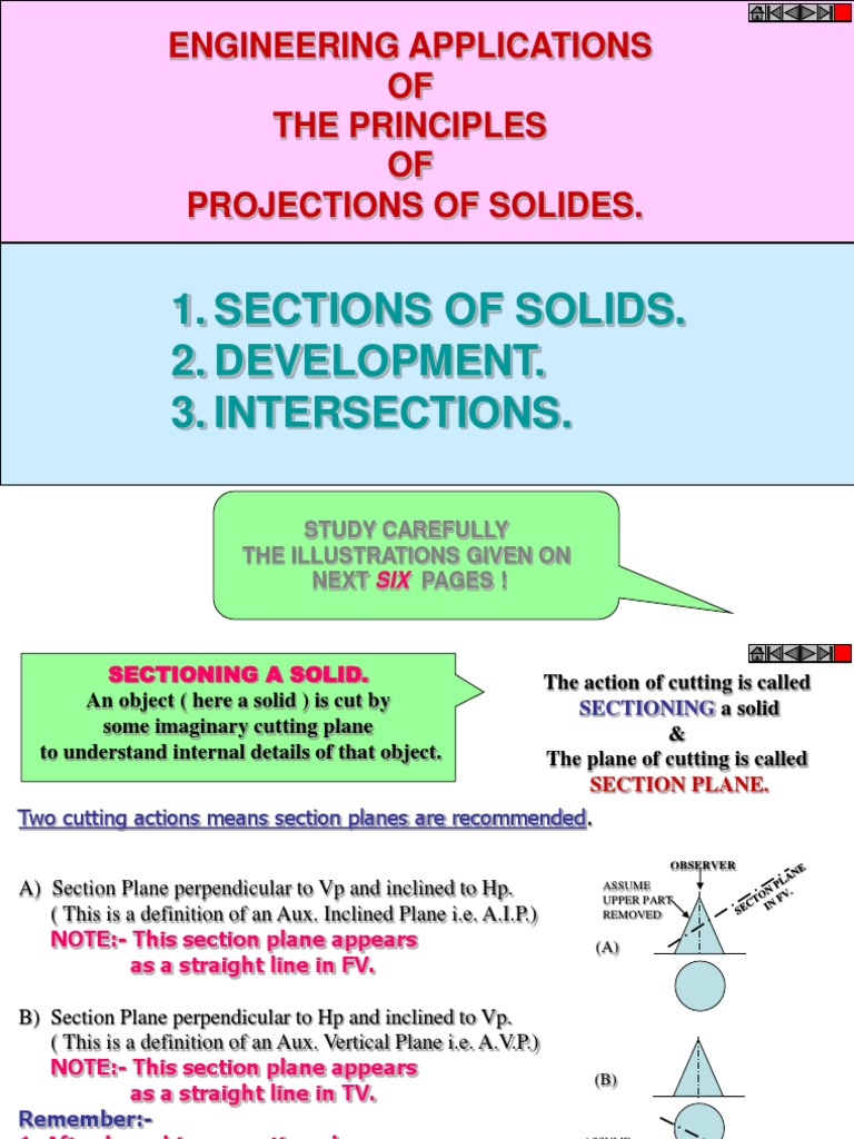 Development of Solids in Engineering Drawing | PDF | Circle | Ellipse