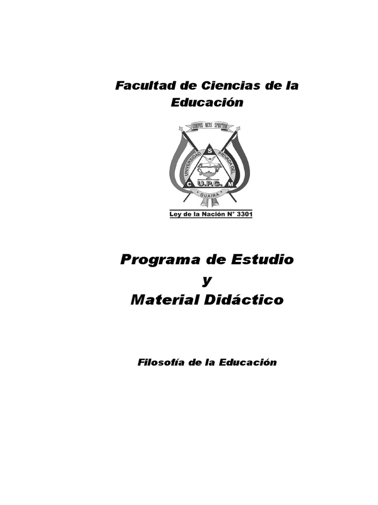 Fundamentos filosóficos y metafísicos de la educación: una introducción al programa de estudios ...