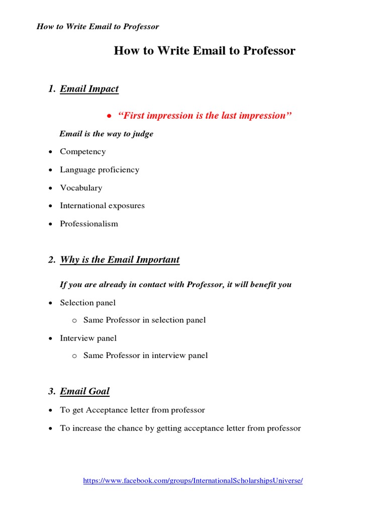 How To Write Email To Professor PDF | PDF