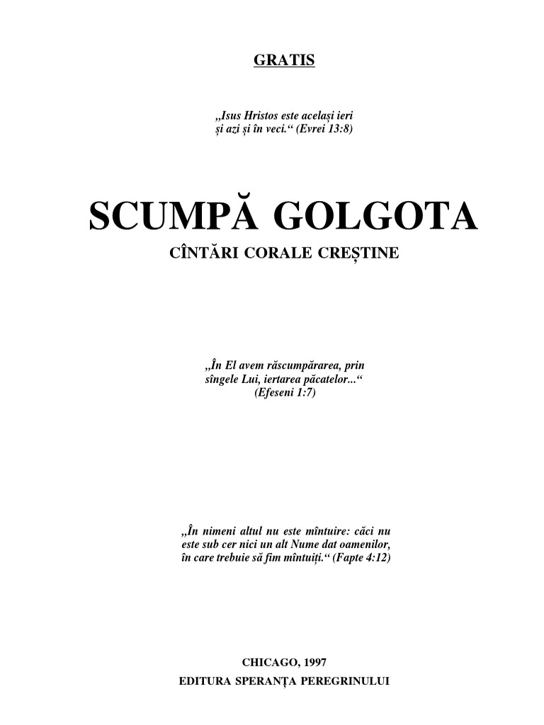Scumpa Golgota PDF | PDF