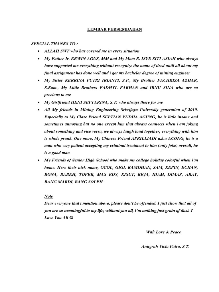 Lembar Persembahan Pdf