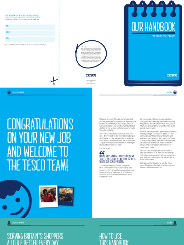 Tesco Colleague Handbook Overview | PDF | Retail | Working Time